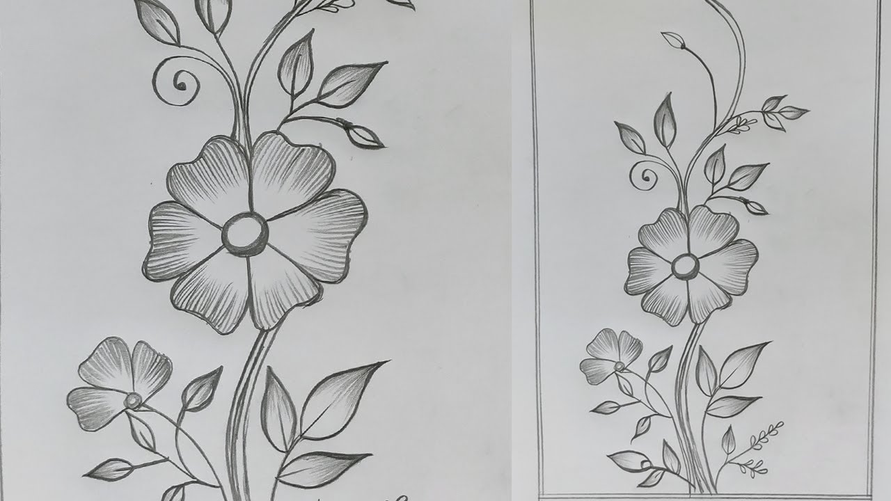 How To Draw Flower Border Design At Will Mcguirk Blog