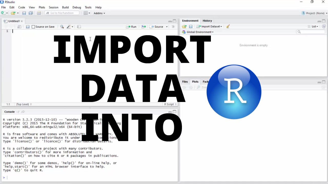 Import Data Into R Studio Youtube