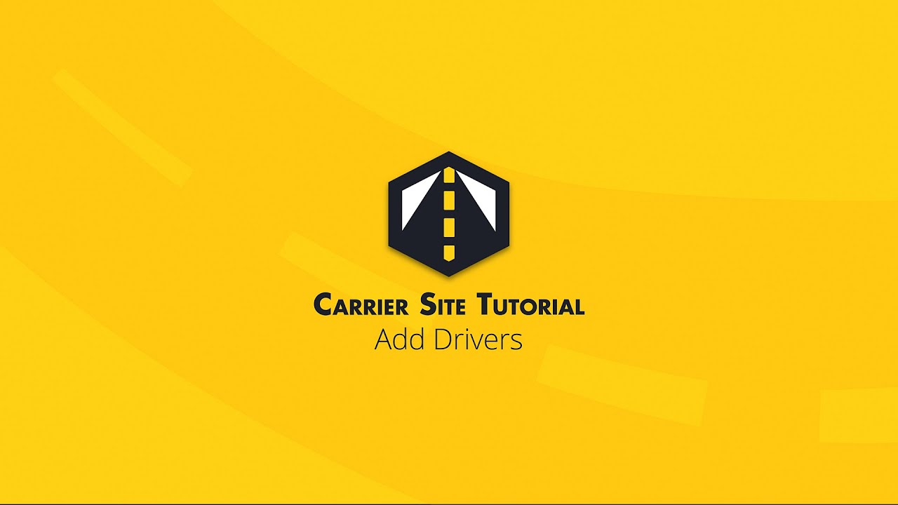 Drive Carrier Site Tutorial Add Drivers Youtube