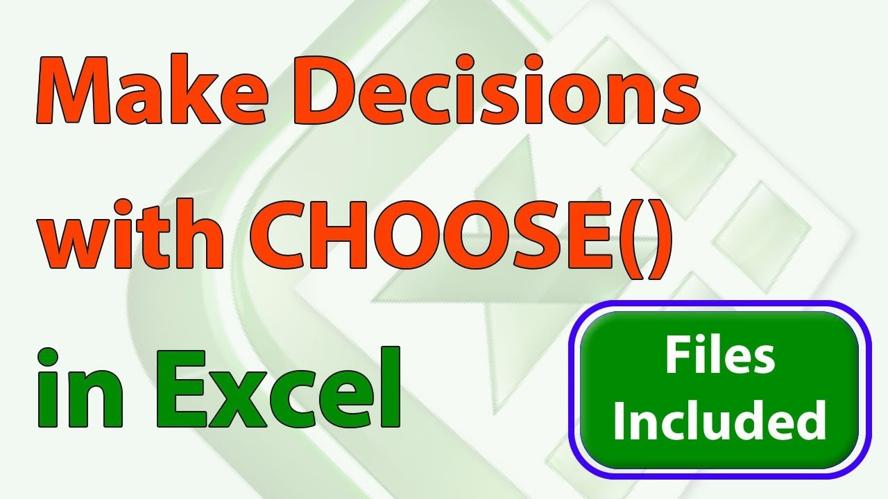 Advanced Decision Making Using Choose In Excel Quadexcel