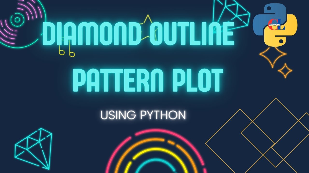 Diamond Outline Pattern Plot Using Python Youtube