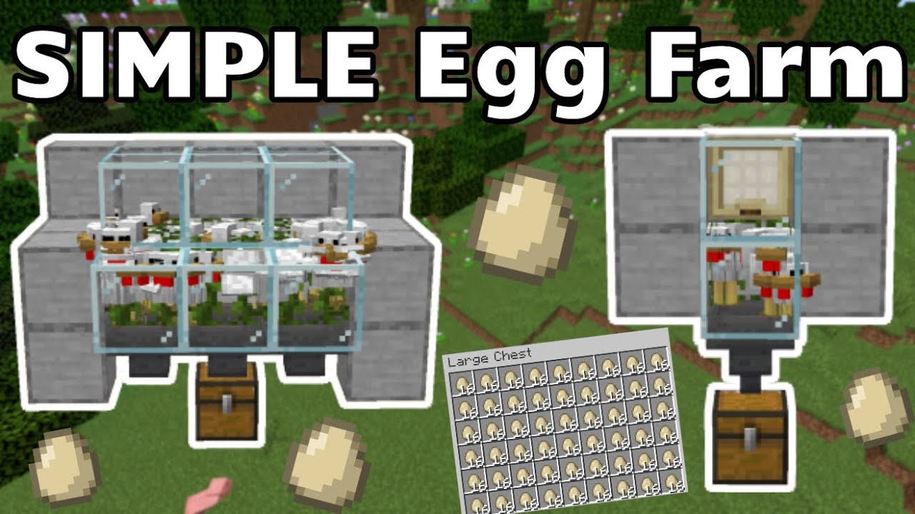 Simple Egg Farm Minecraft Java Youtube