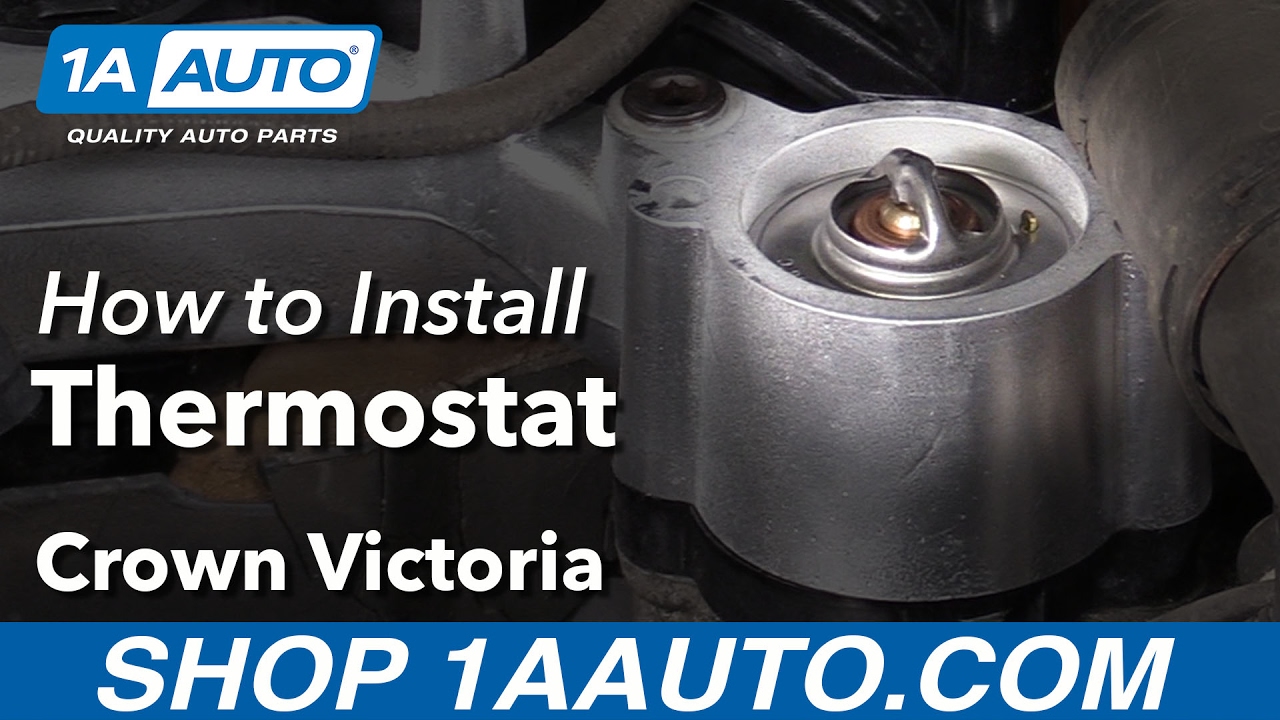 How To Replace Thermostat Gasket Housing 96 11 Ford Crown Victoria