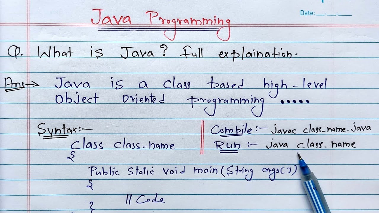 Introduction To Java Hindi What Is Java Explain With Syntax And
