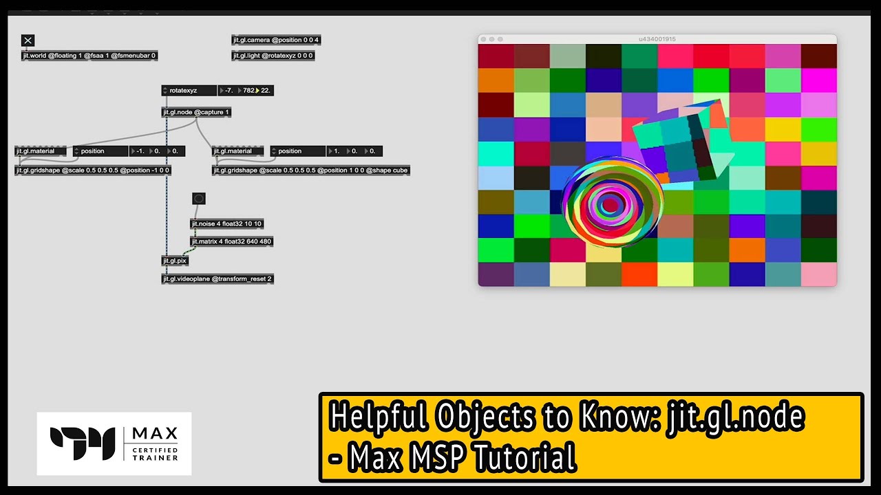 Jit Gl Node Helpful Objects To Know Max Msp Tutorial Youtube