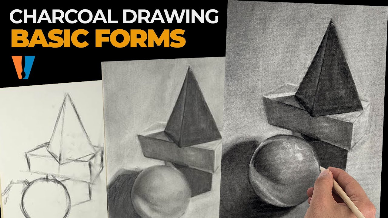 Charcoal Drawing Basic Forms Youtube