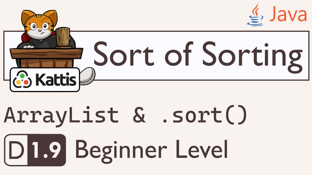 Cp 1 010 Java Tutorial Sorting An Arraylist Youtube
