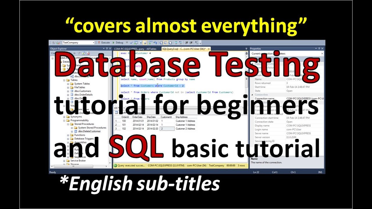 Database Testing Data Testing In Software Testing Sql Tutorial For