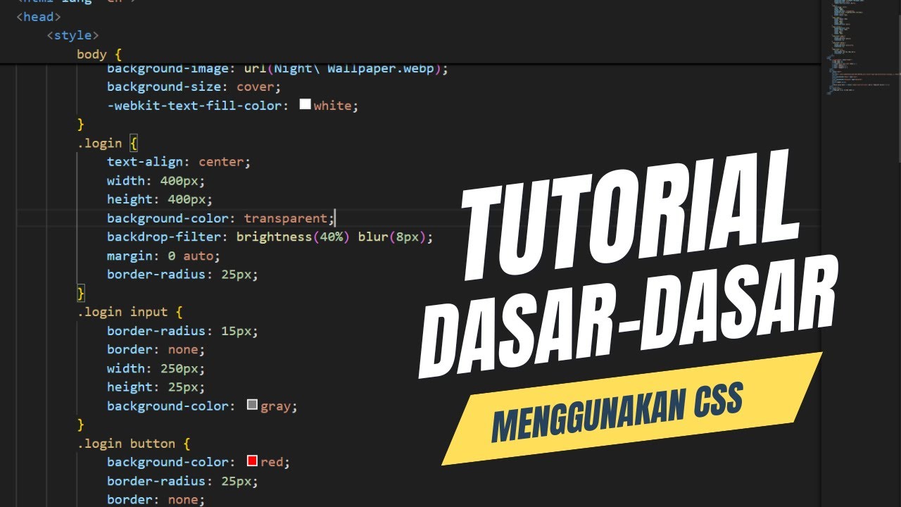 Tutorial Dasar Dasar Css Youtube