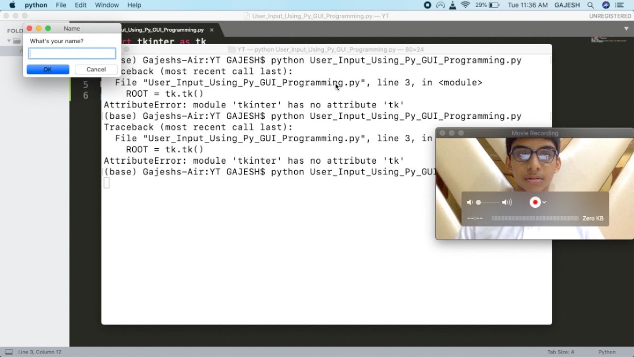 How To Create User Input Dialog Using Python Gui Programming Python