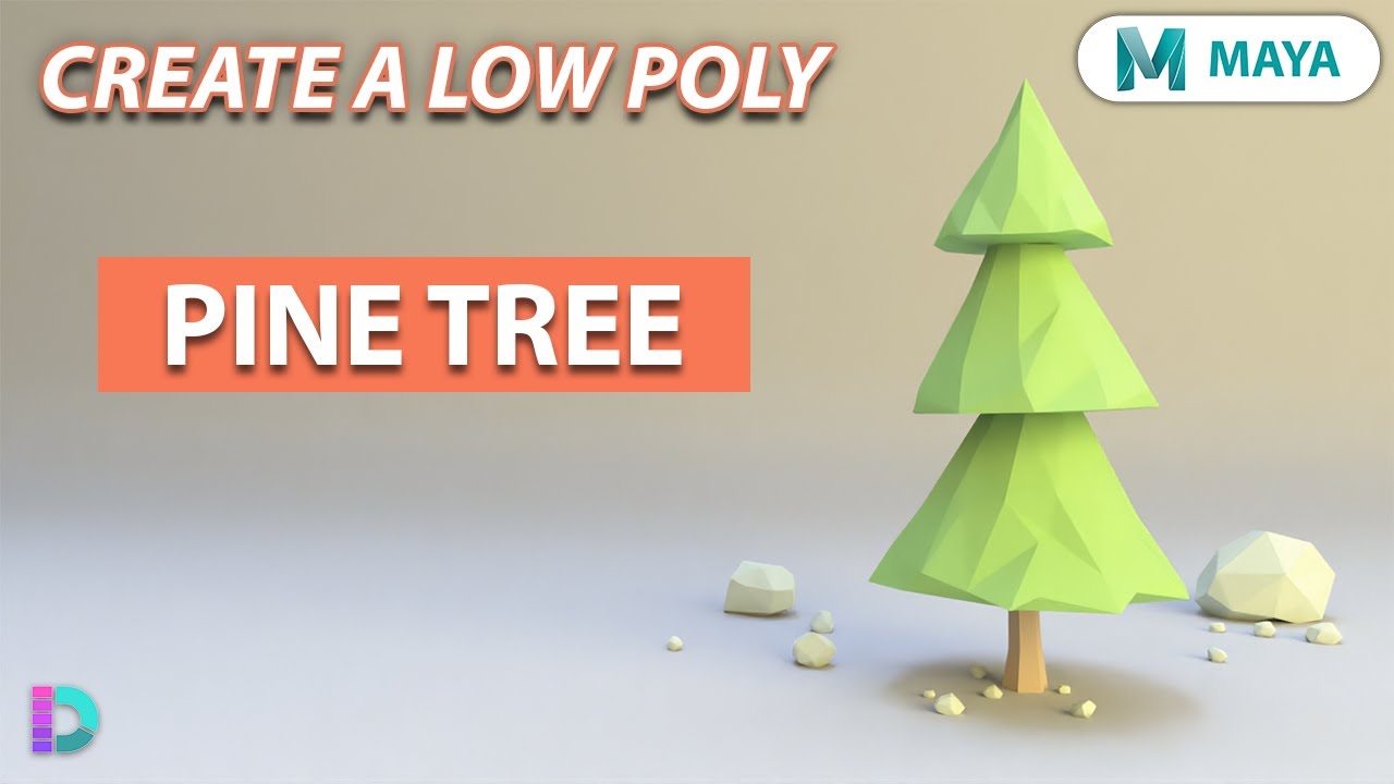 Model A Low Poly Tree In Maya Pine Tree Youtube