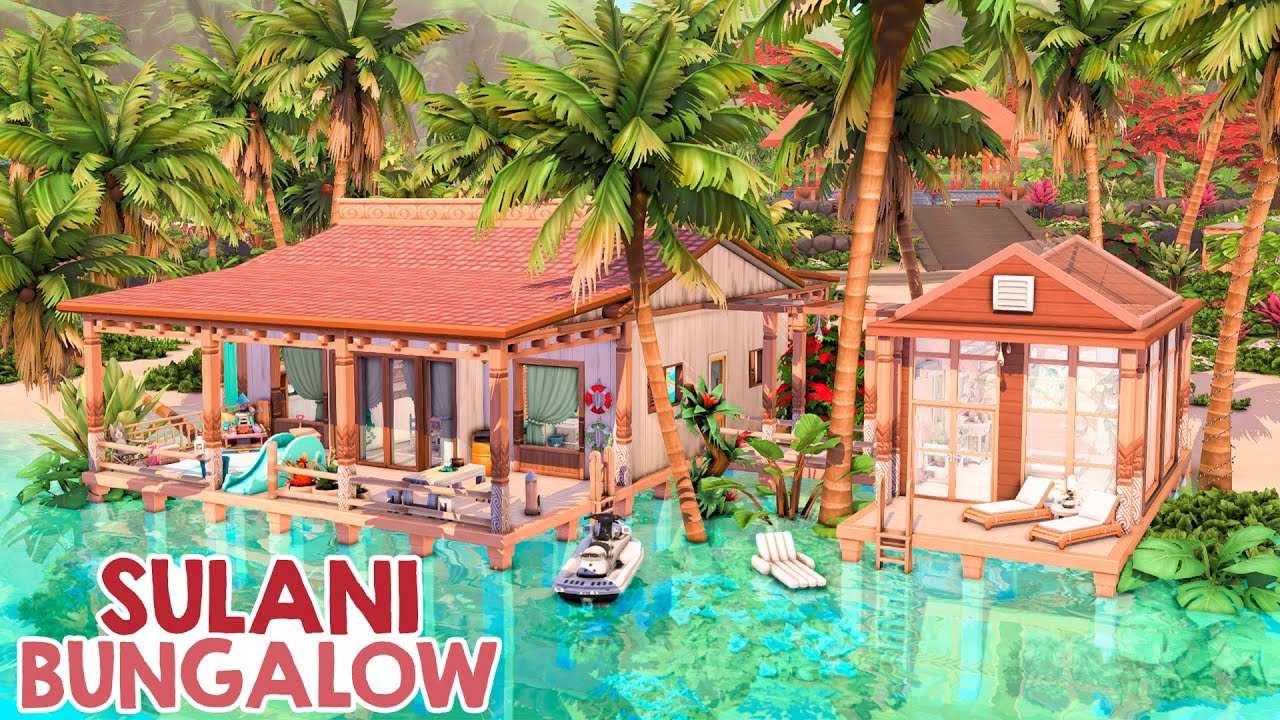 Sulani Bungalow No Cc The Sims 4 Speed Build Youtube
