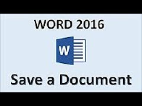 Word 2016 Tutorial Saving Documents Microsoft Training Youtube
