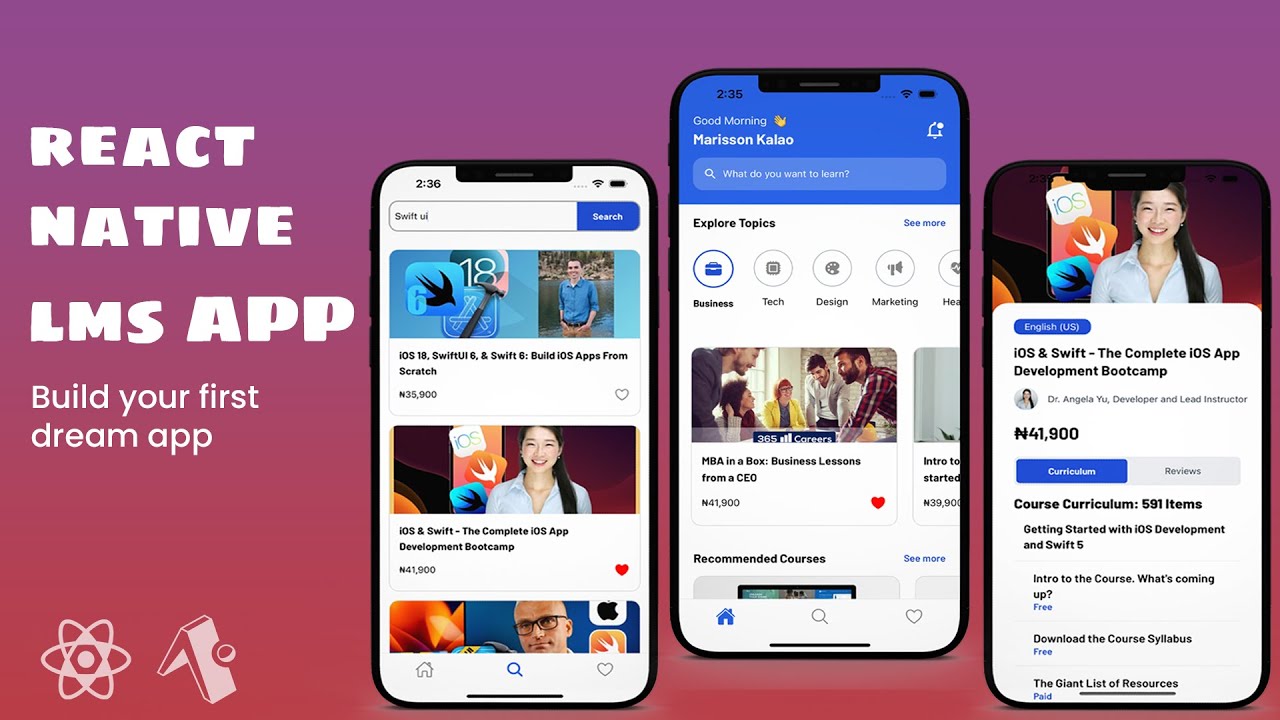 Build An Lms Mobile App React Native And Expo Projects Beginner