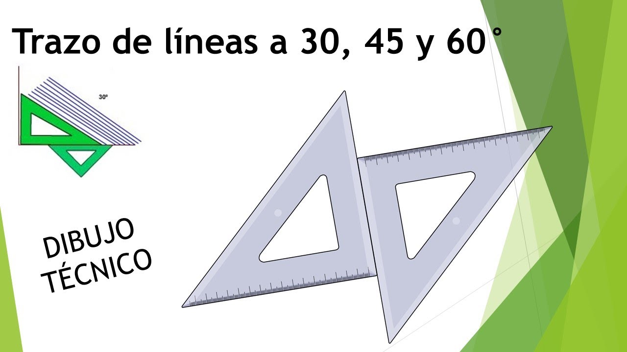 Trazo De Líneas A 30 45 Y 60 Youtube