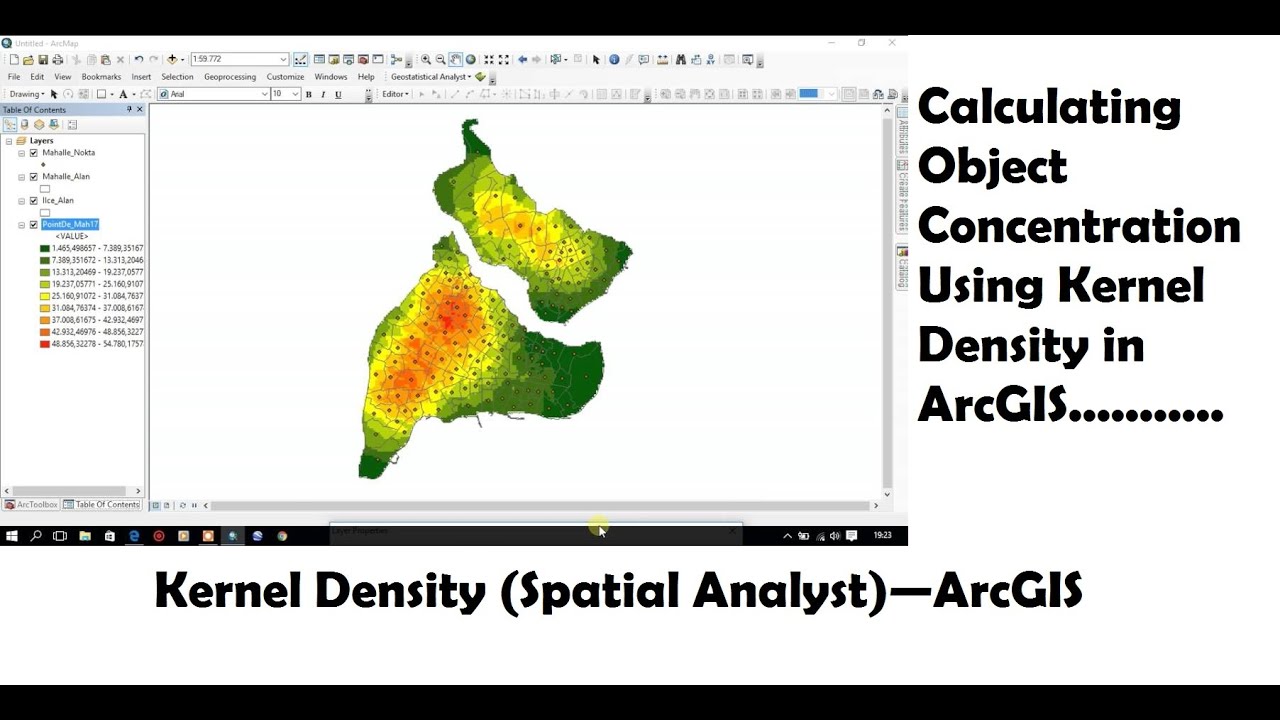 How To Calculate Object Concentration By Kernel Density In Arcgis