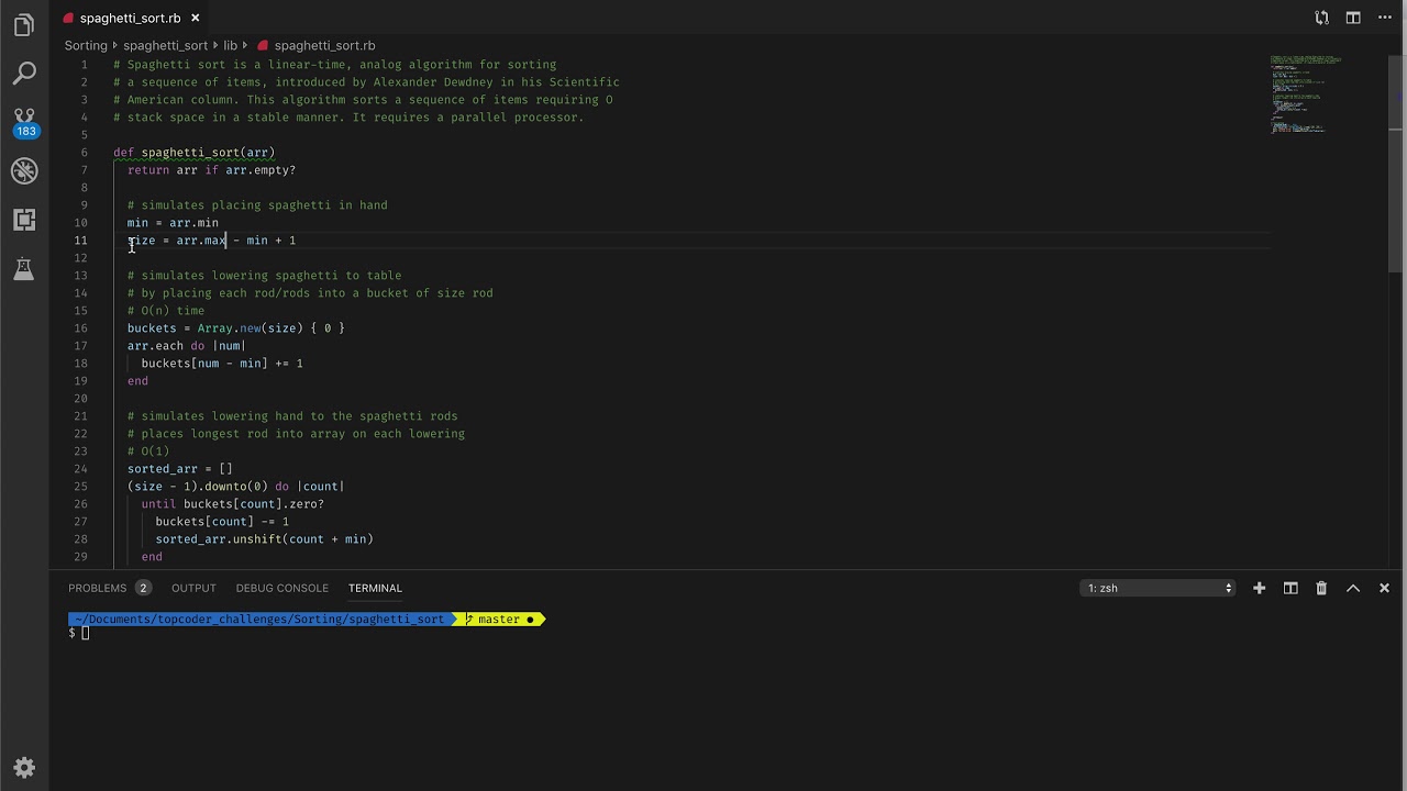 Spaghetti Sort Demo Youtube