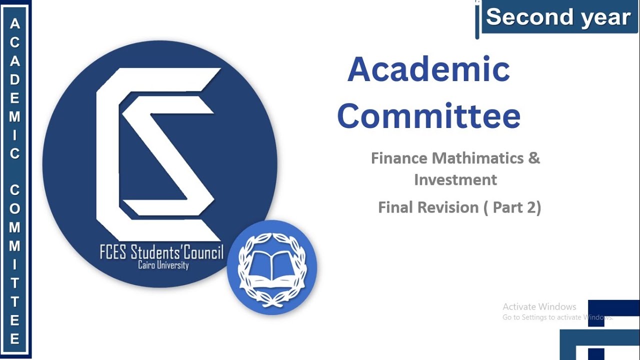 Second Year Mathematics Final Revision Part 2 Youtube
