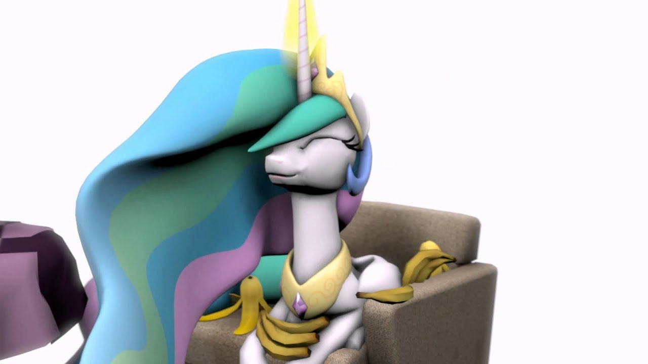 Sfm Ponies Celestia Eating Bananas Youtube