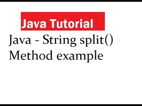 Split String Method In Java With Examples Youtube