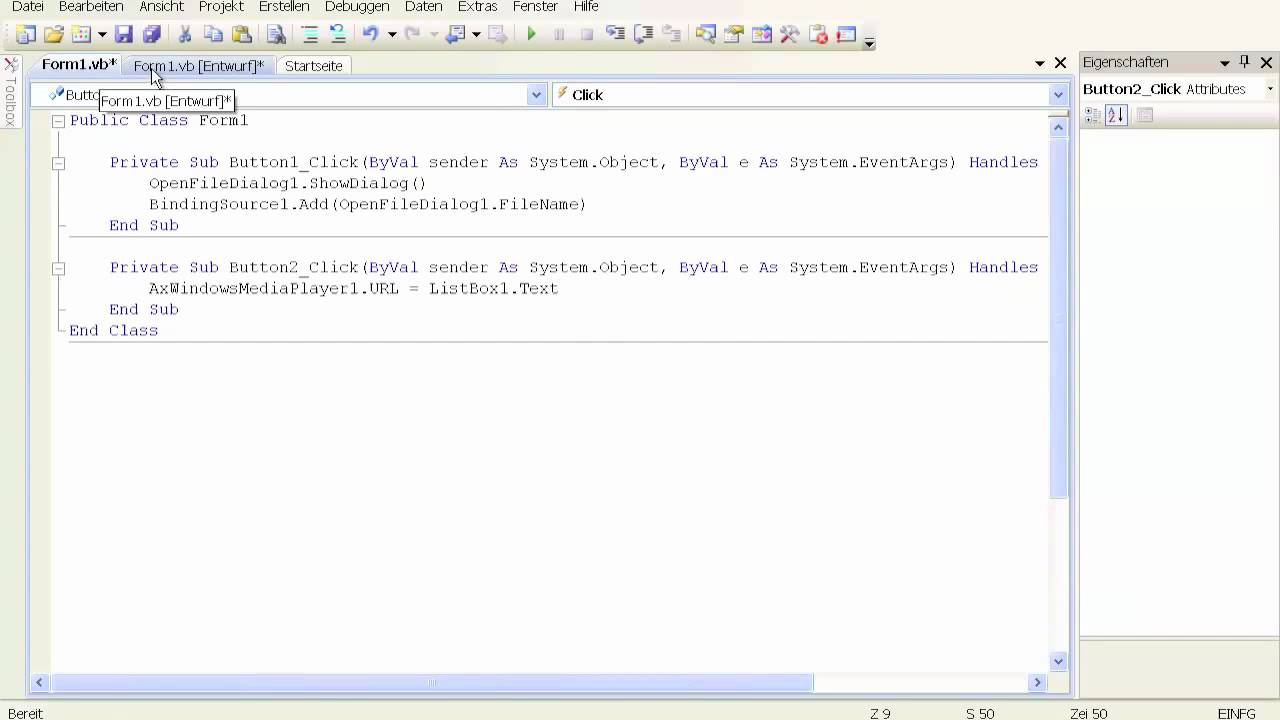 Visual Basic 2008 Tutorial 9 Media Player Youtube