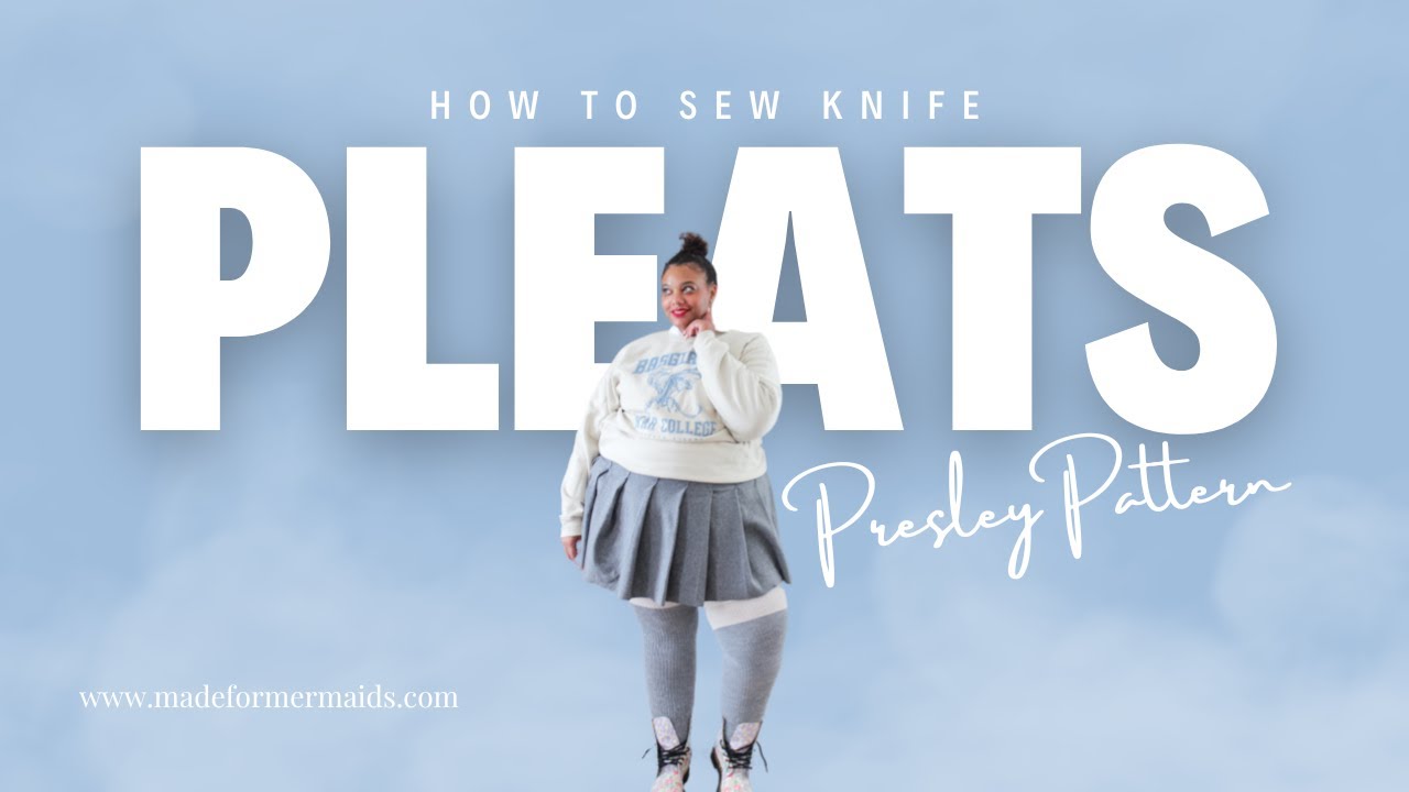 How To Sew Knife Pleats Youtube