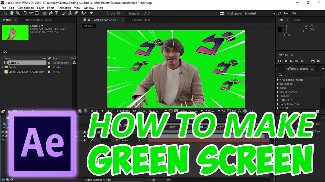 Cara Edit Green Screen Di Adobe After Effects Tutorial After Effects