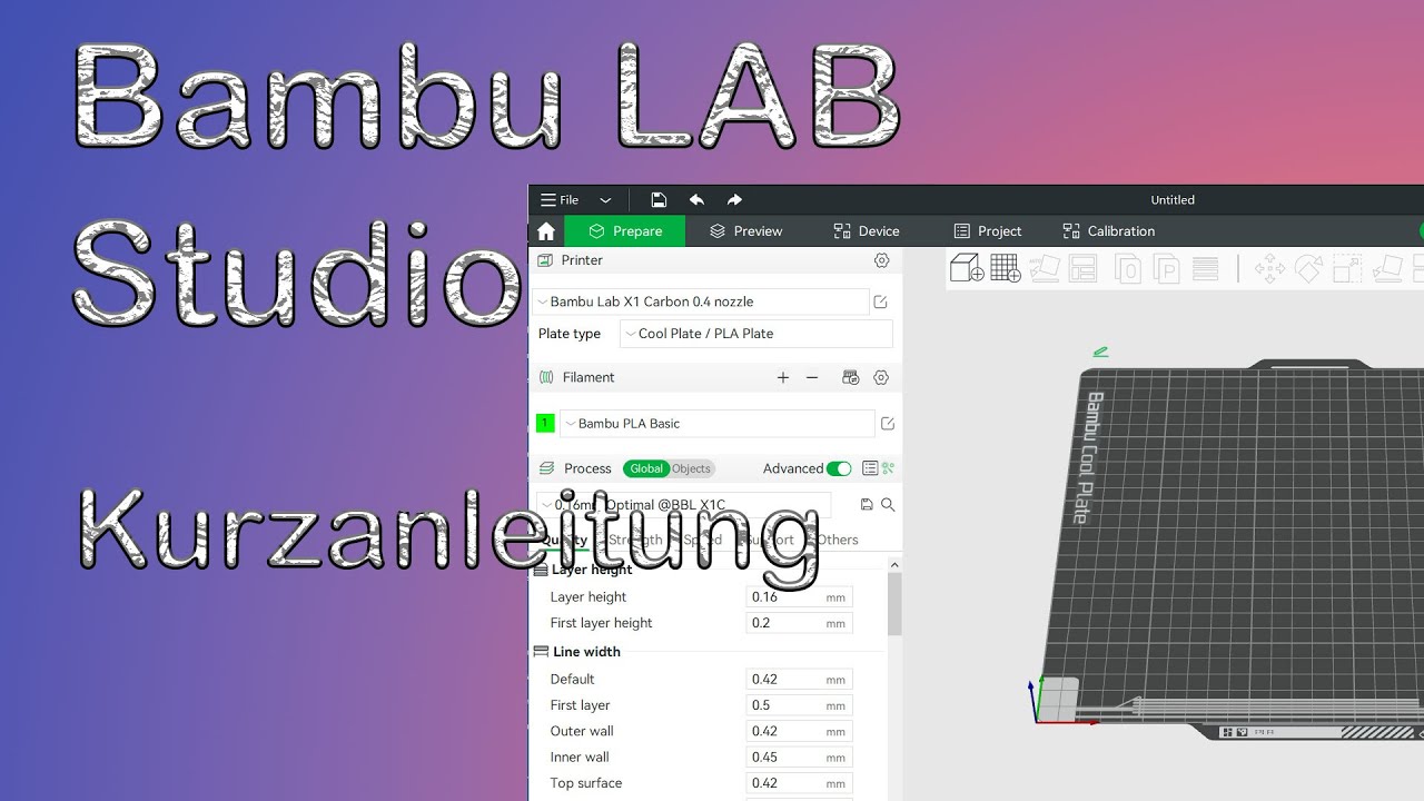 Bambu Studio Kurzanleitung Youtube
