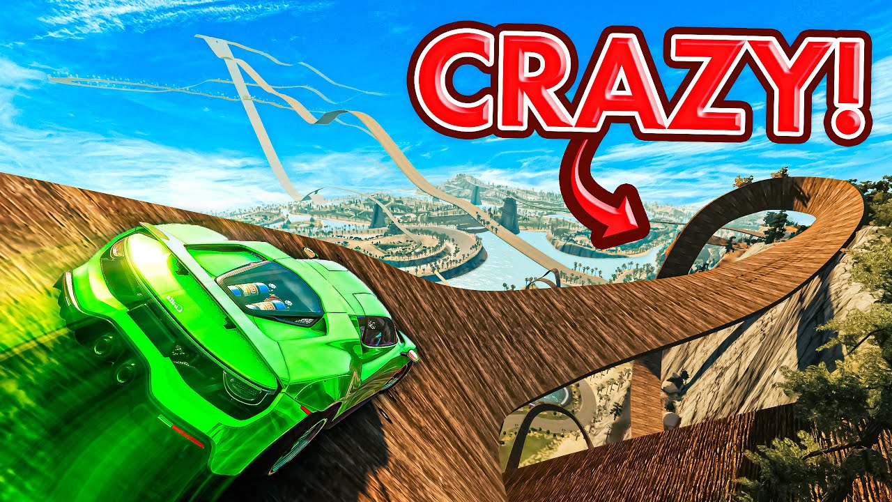 Car Stunts On Crazy Map Beamng Multiplayer W Camodogaming Youtube