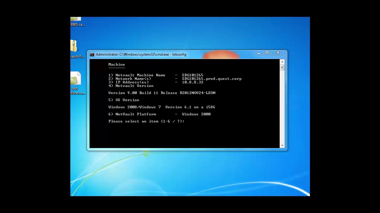 Using Txtconfig To Configure Netvault Youtube