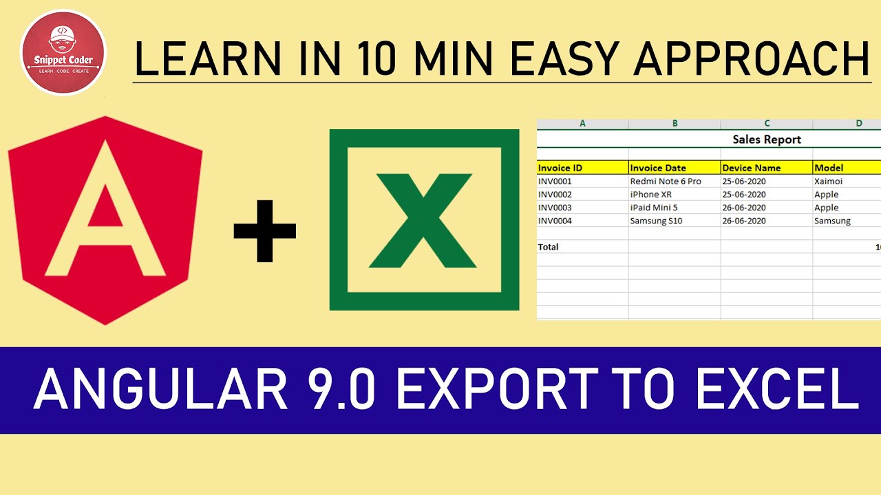 Angular Export To Excel Snippetcoder Learn Code Create Hd Video