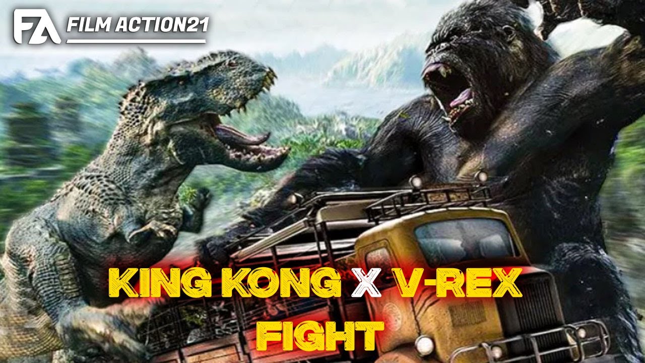 King Kong V Rex Fight King Kong Vs T Rex Full Movie Film King