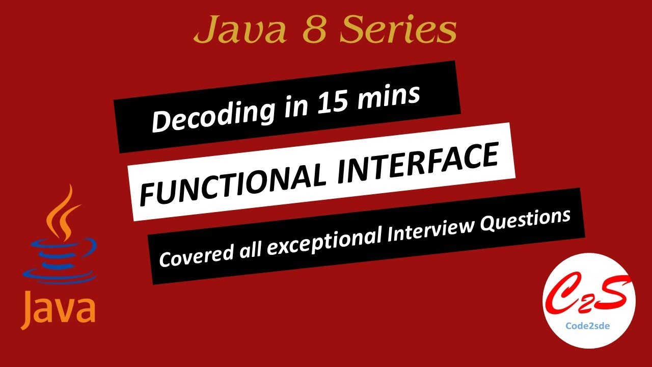 Functional Interface In Java Java 8 Featuresрџ ґ Youtube
