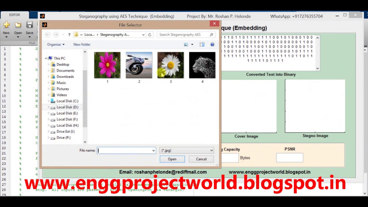Steganography Using Aes Algorithm Full Matlab Source Code Youtube