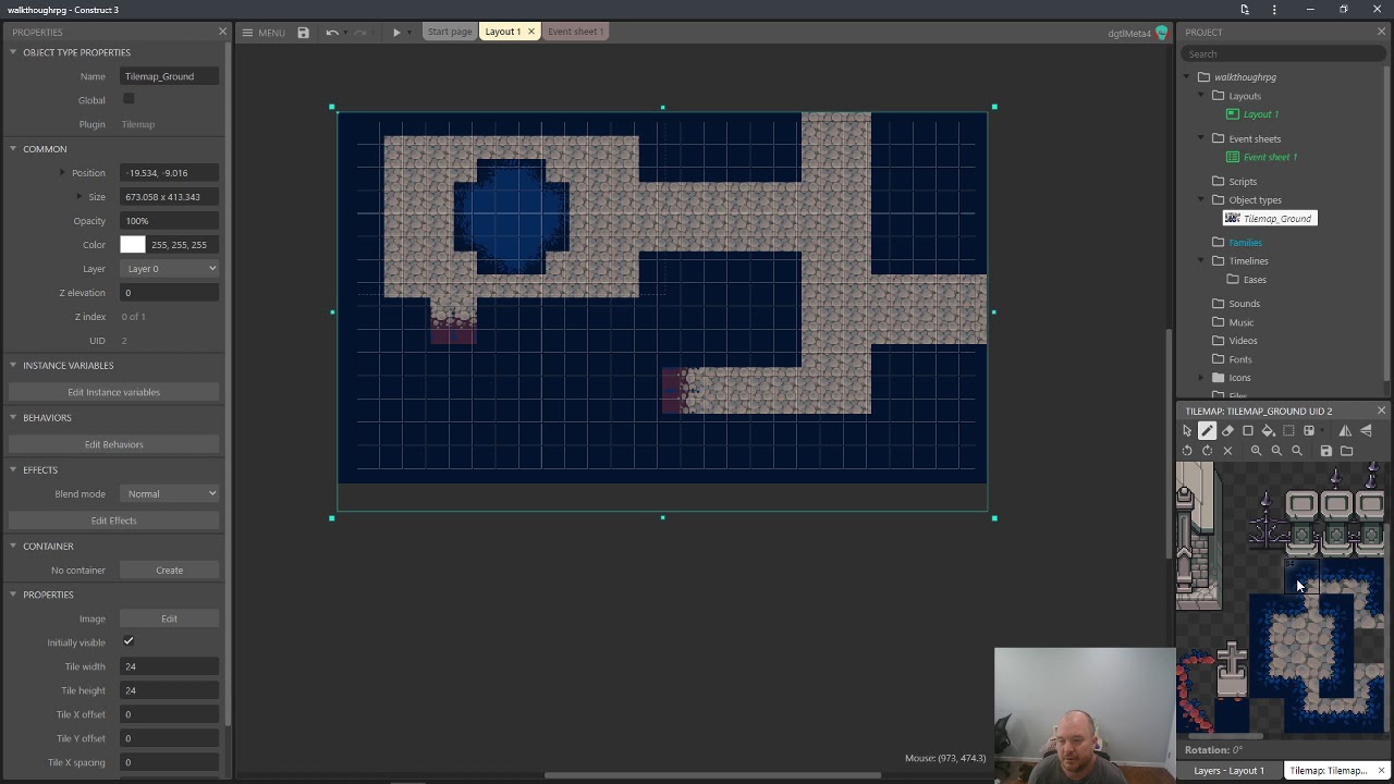 Construct 3 Top Down Rpg Part1 Youtube
