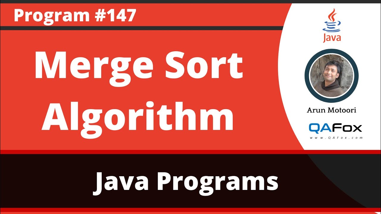 Java Program To Implement Merge Sort Algorithm Youtube
