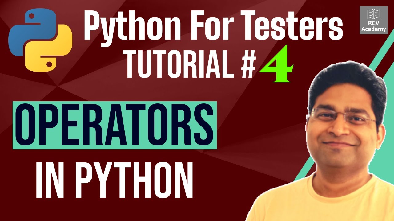 Python For Testers 4 Operators In Python Youtube