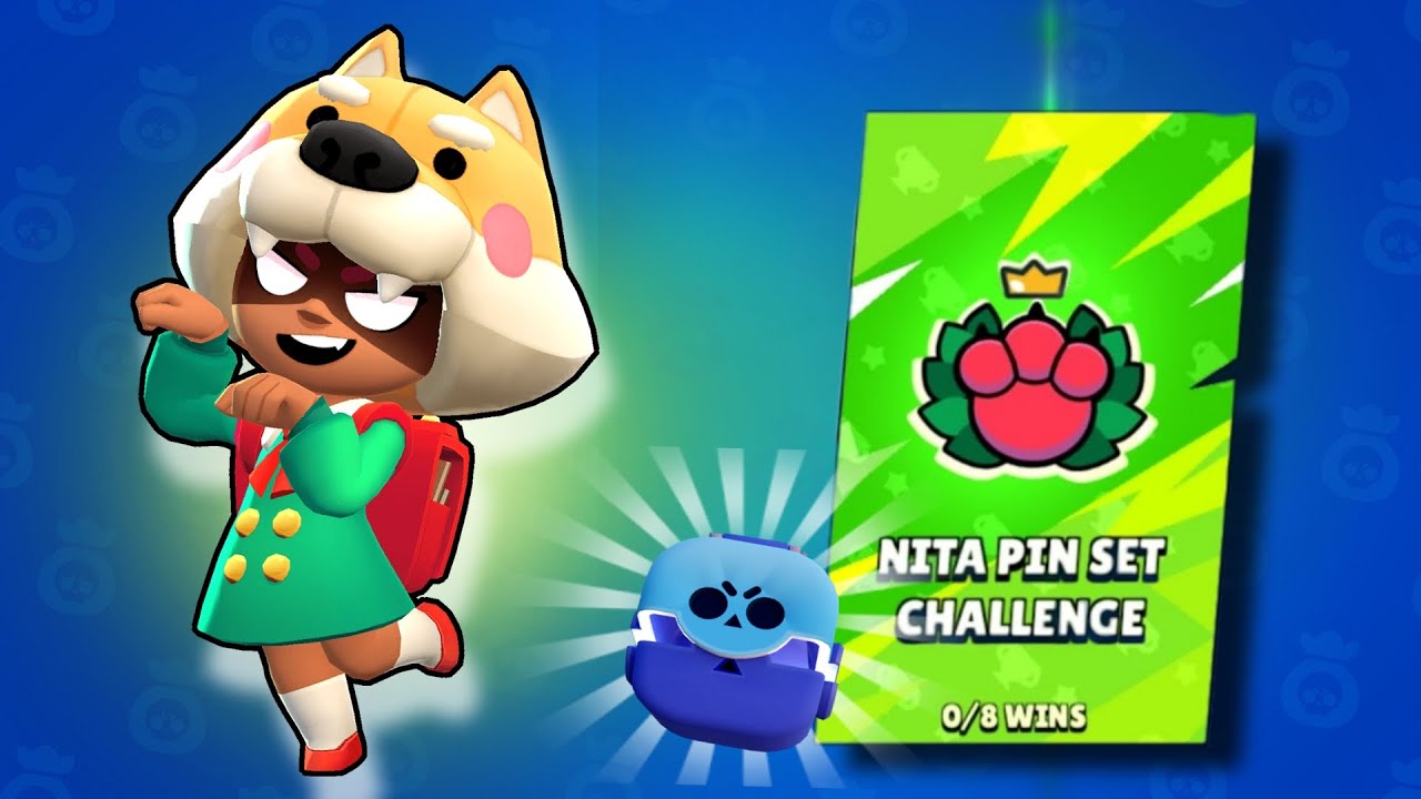 Brawl Stars Nita Pin Set Challenge Youtube