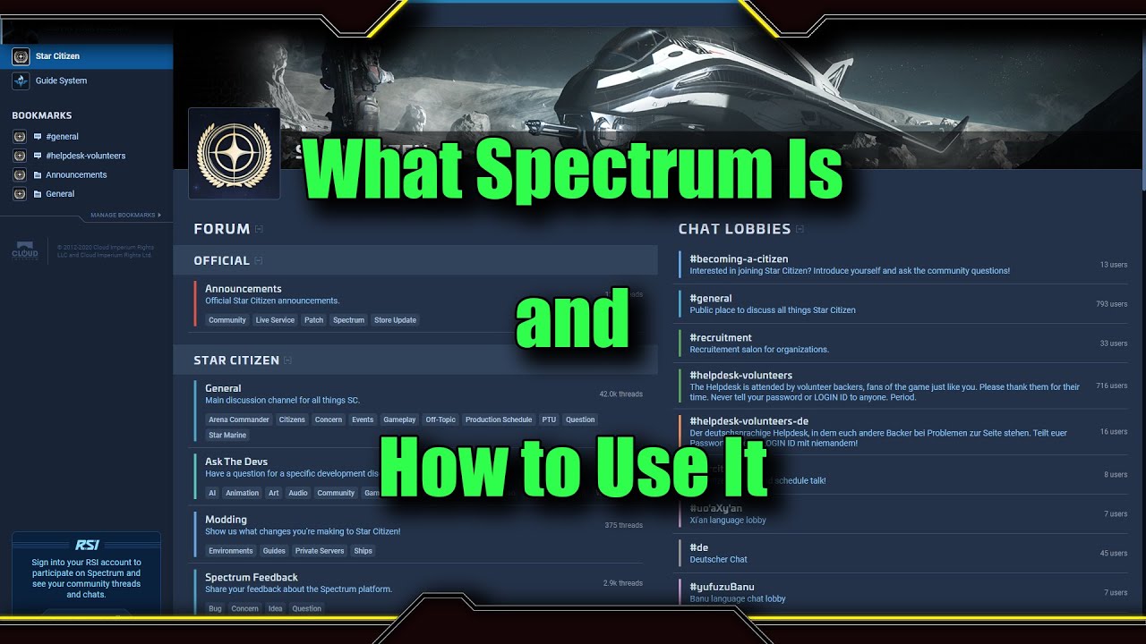 An Introduction To Spectrum Star Citizen Youtube