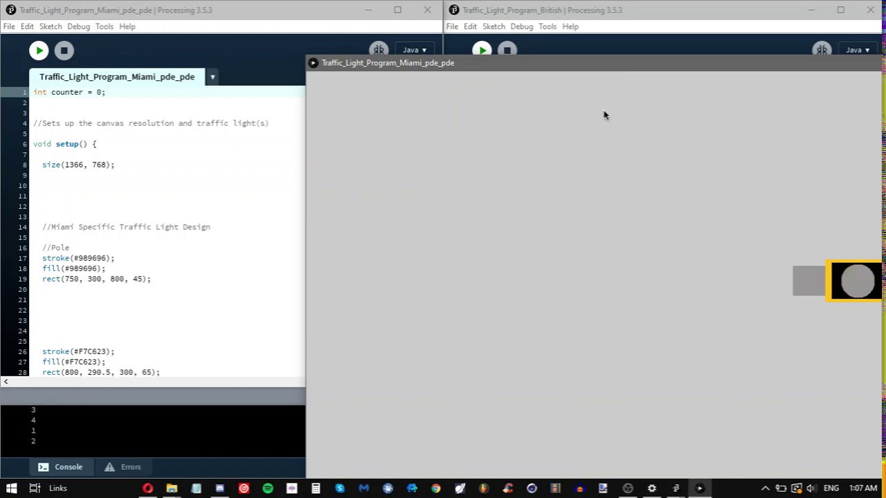 Miami Traffic Light Program Java Processing Youtube