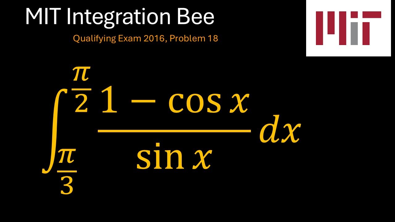 Mit 2016 Integration Bee Qualifying Exam Problem 18 Youtube