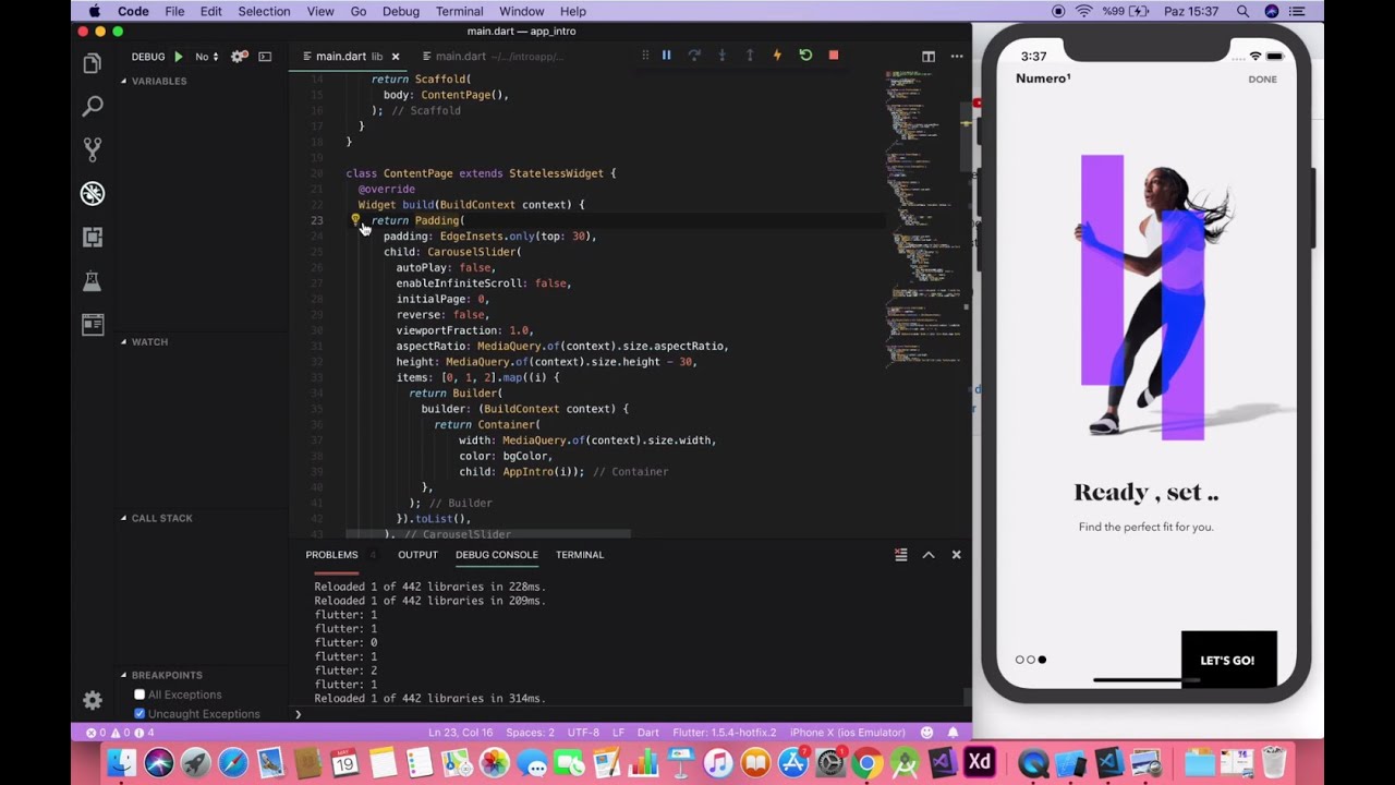 Flutter App Intro Screen Tutorial Youtube
