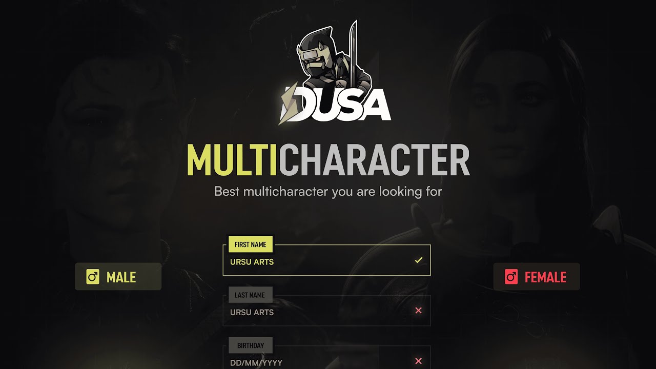 Fivem Script Multicharacter Qb Esx Dusa Youtube