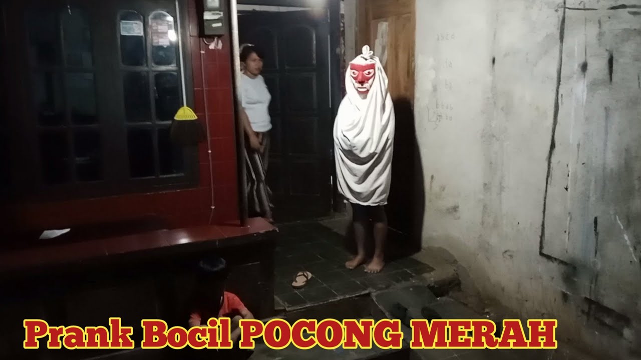 Prank Pocong Merah Prank Zombi Horor Youtube