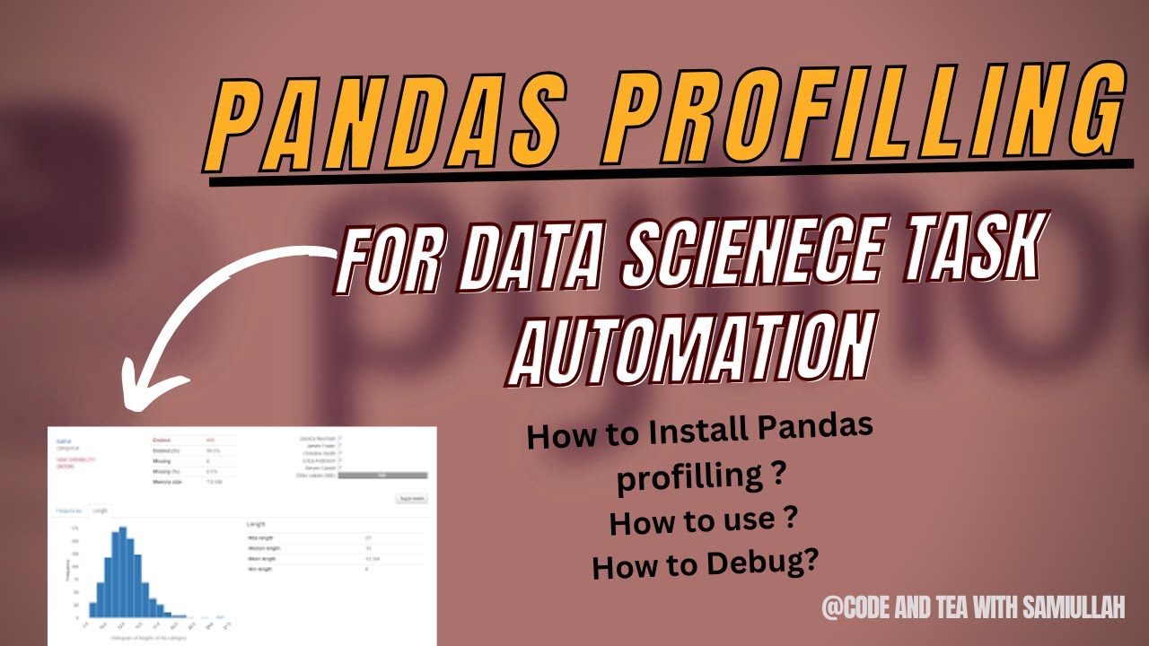 Pandas Profiling Python Data Analysis Youtube