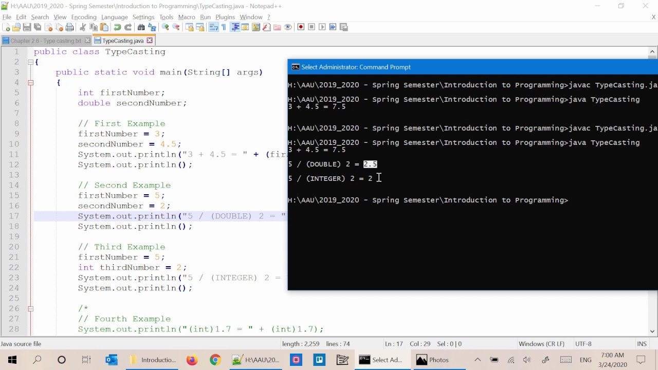 Java Type Casting Part 2 Youtube