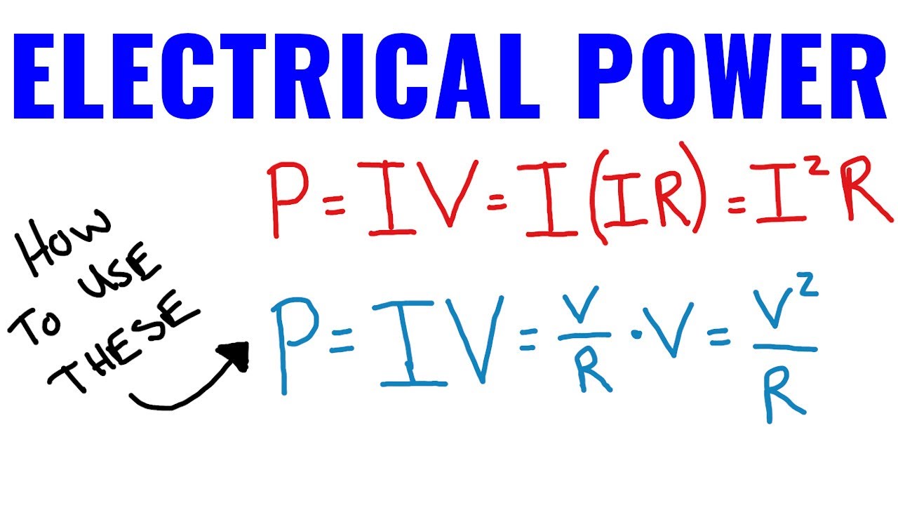 Electric Current Physics Formulas