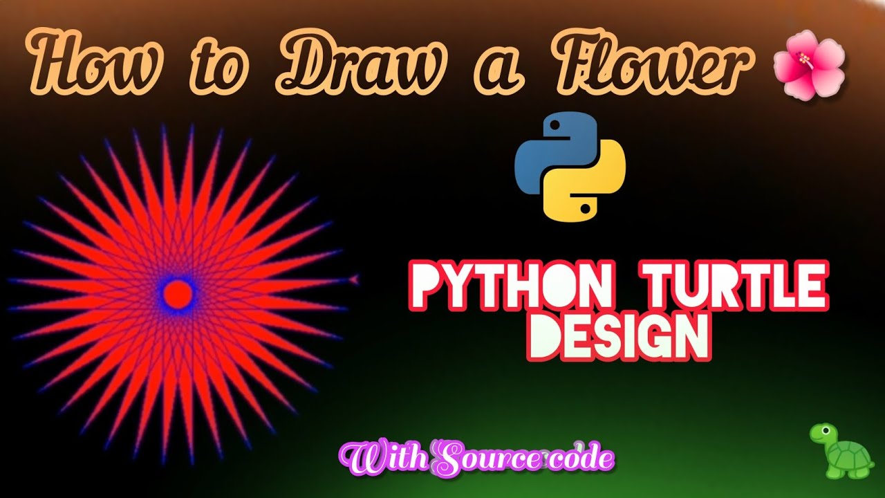 How To Draw A Flower рџњє Using Python Turtle рџђў Graphics Python Turtle