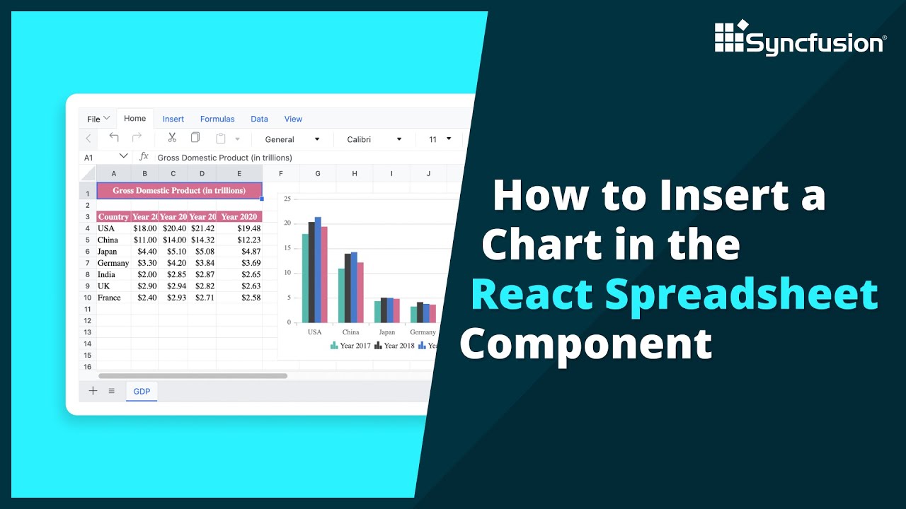 How To Insert A Chart In The React Spreadsheet Component Youtube
