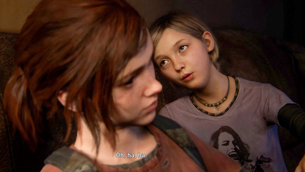 Big Sister Ellie And Little Sister Sarah Secret Cutscene Last Of Us